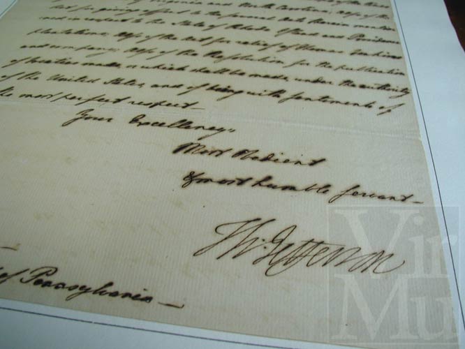 VirMu Online Exhibit of U.S. Presidential Signatures - Thomas Jefferson